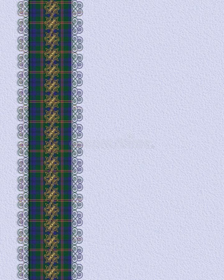Blue Plaid Border Invitation Stock Illustration - Illustration of ...