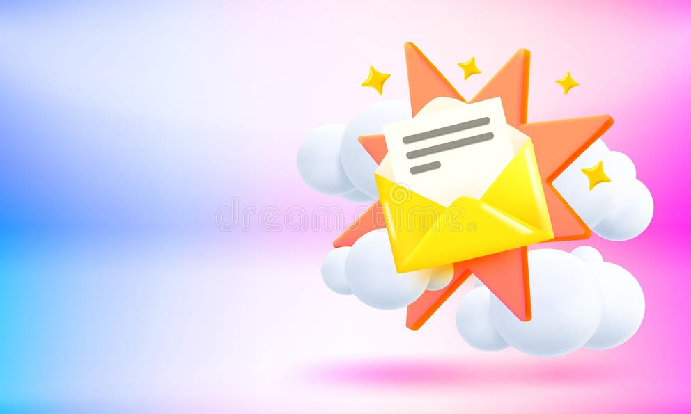 Blue Plane with Star Flash and Ringing Bell. 3d Vector Banner with Copy ...