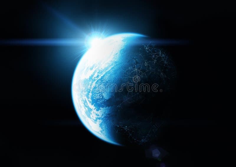 The Blue Planet stock illustration. Illustration of technology - 18121514