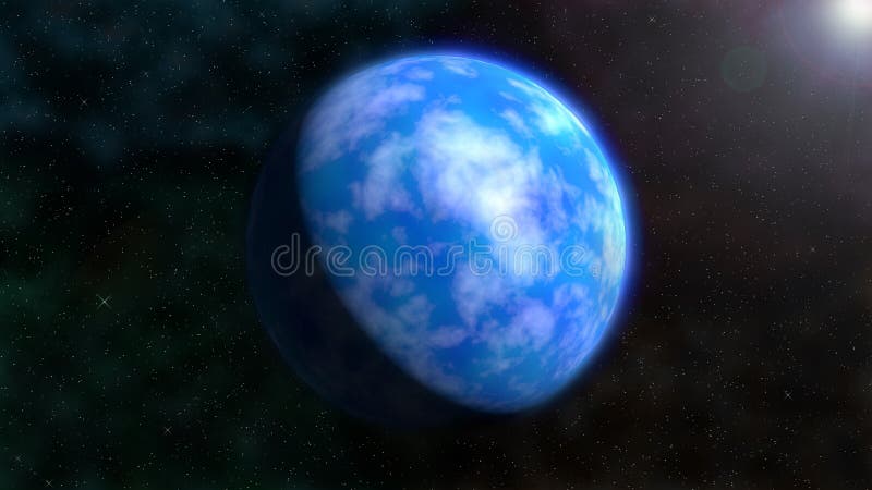 Alien blue planet stock illustration. Illustration of sunlight - 10822571