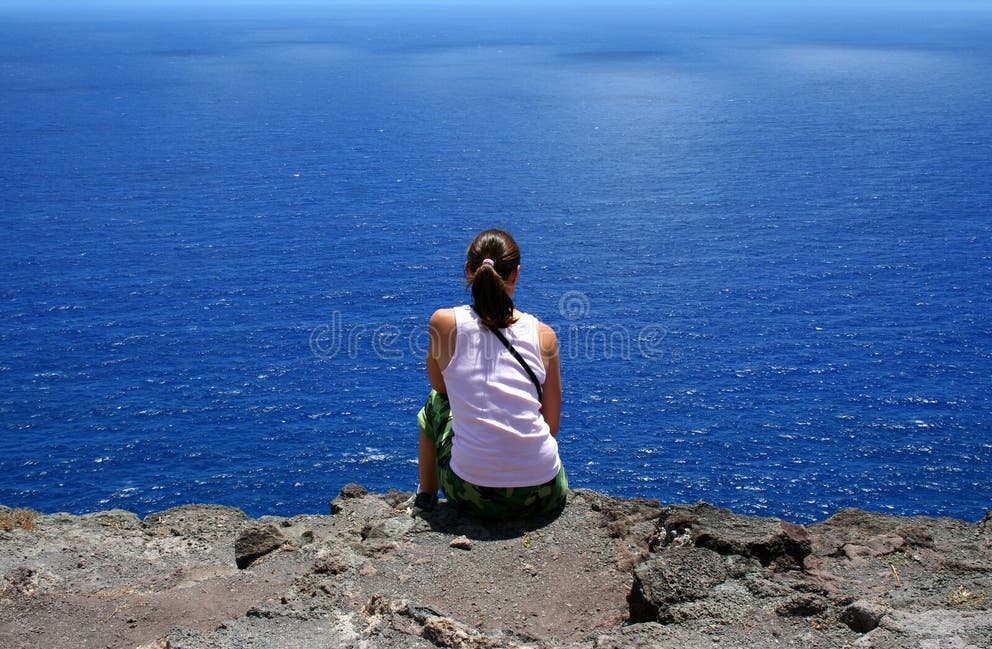 Blue Planet stock photo. Image of contemplation, cliff - 2337232