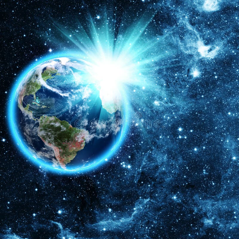 Planet Earth, Bright Sun, Heaven Stock Image - Image of cloud, peaceful ...
