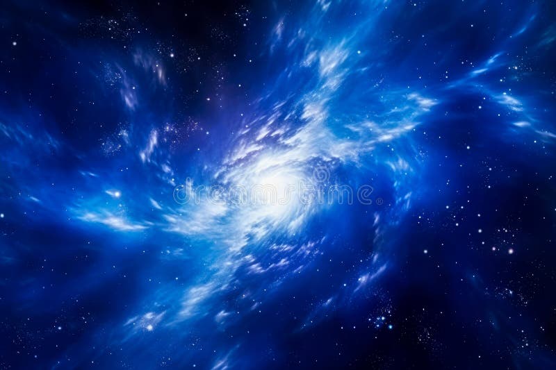 Blue planet in deep space. stock image. Image of night - 302068799