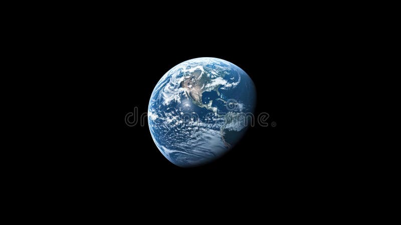 Blue Planet Earth Seen from a Great Distance Stock Illustration ...