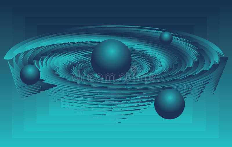 Blue Planet System. Colorful Abstract Liquid Paint Background Stock ...