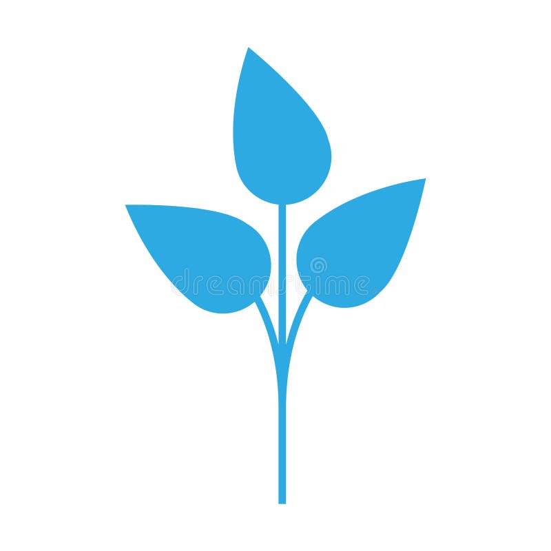 Blue plant icon stock vector. Illustration of organic - 80279090