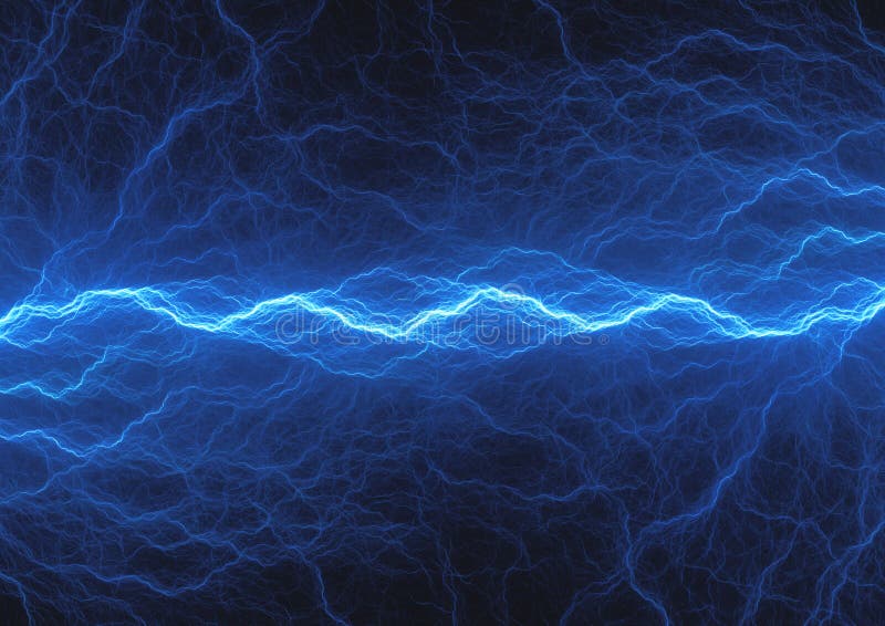 Blue Plasma, Abstract Power and Electrical Background Stock ...