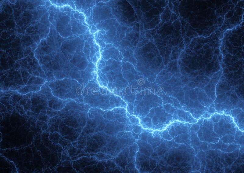 Blue Plasma and Energy Electrical Lightning Stock Illustration ...