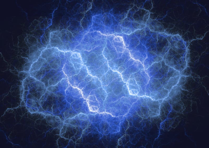 Blue Plasma And Energy Electrical Lightning Stock Illustration ...