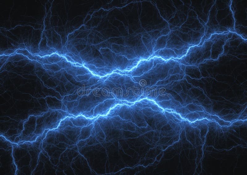Blue Plasma Electrical Lightning Stock Illustration - Illustration of ...