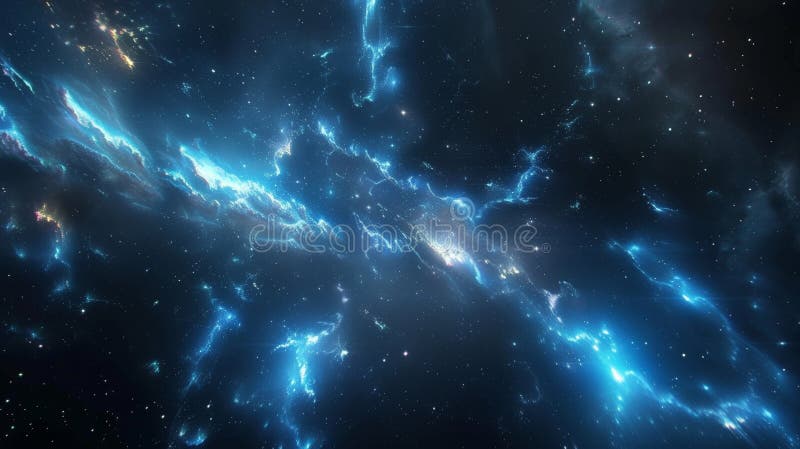 Blue Plasma Force Field in Deep Space with Cosmic Energy, Sci Fi ...