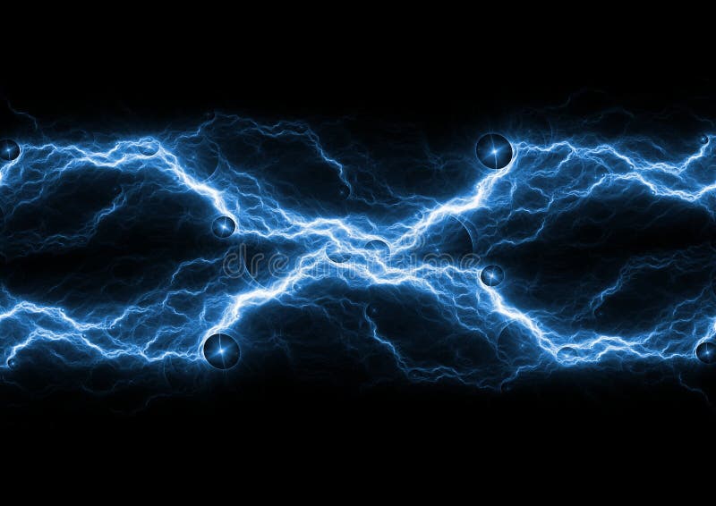 Blue plasma lightning bolt stock illustration. Illustration of light ...