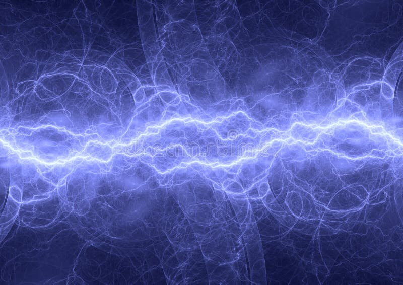 Blue plasma lightning bolt stock illustration. Illustration of ...