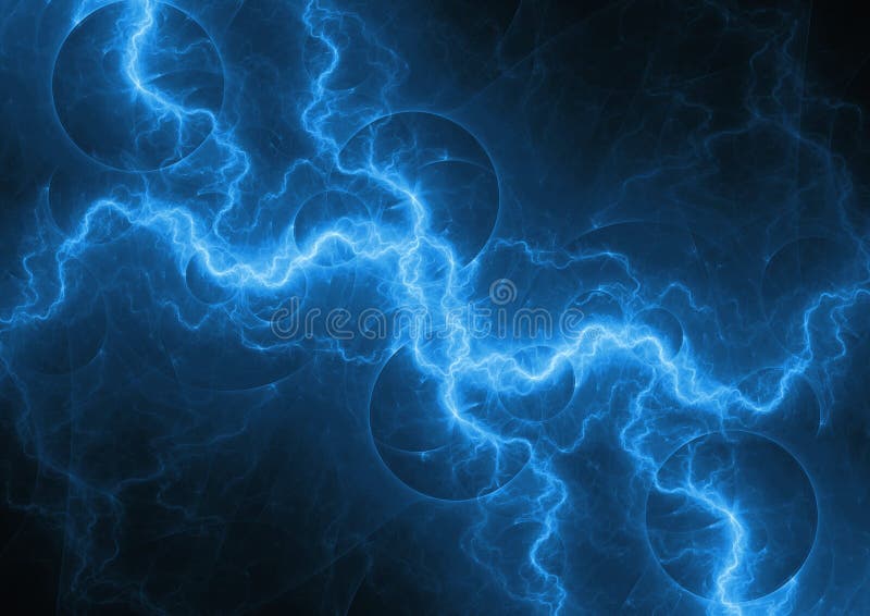 Blue plasma lightning, stock illustration. Illustration of energy ...