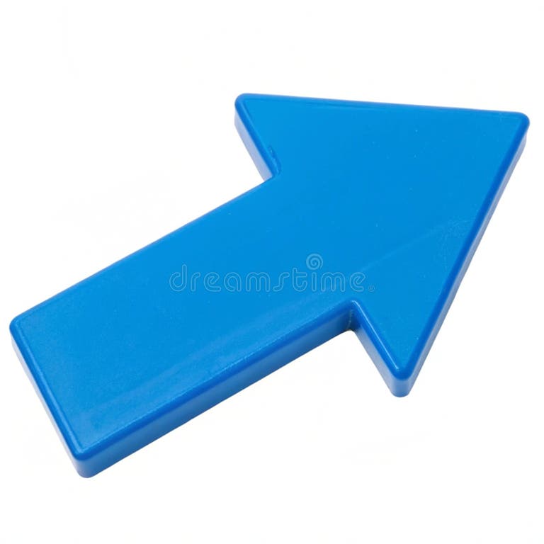 Blue plastic arrow stock illustration. Illustration of navigation ...
