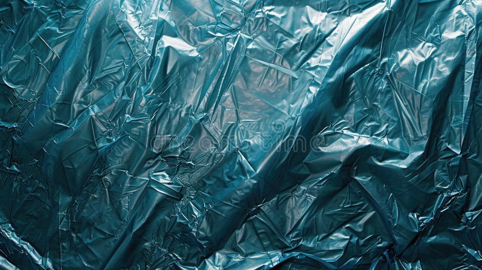 A Blue Plastic Bag with a Pattern of Blue and White Stock Photo - Image ...