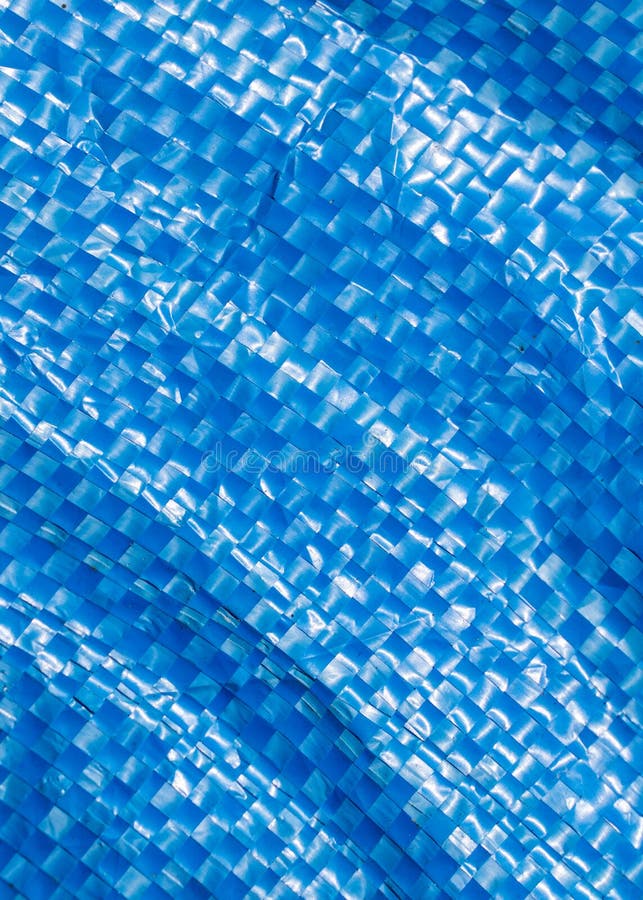 Blue Plastic Bag Surface. Texture or Background Stock Image - Image of ...