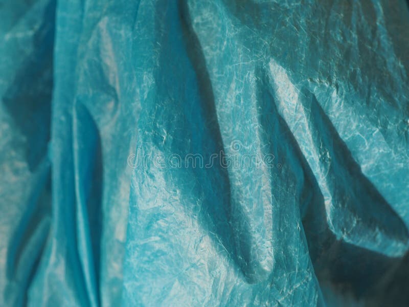 Blue Plastic Bag Texture Background Stock Photo - Image of surface ...