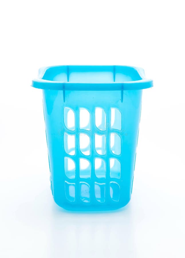 Blue plastic basket stock image. Image of storage, empty - 100997877