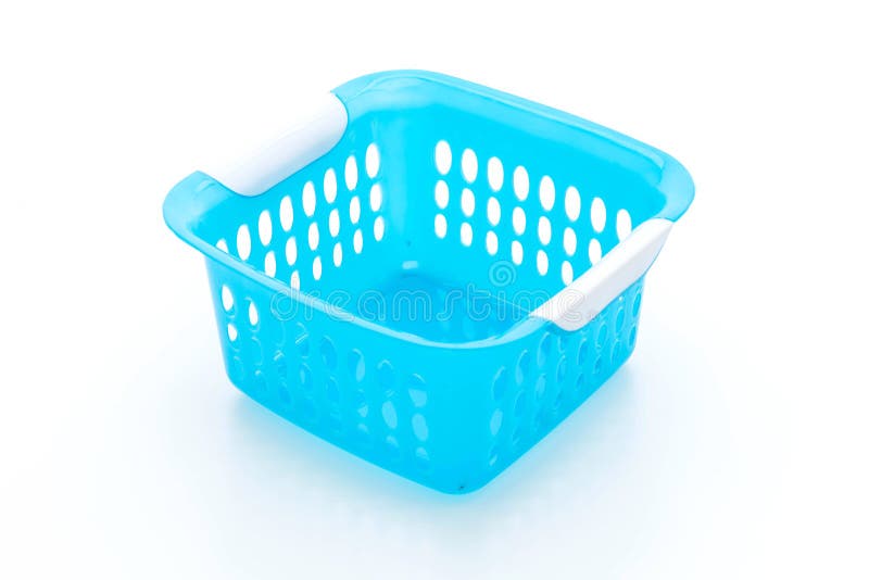 Blue plastic basket stock image. Image of color, carrying - 100313627