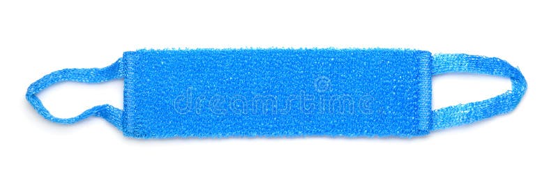 Blue plastic bath scrubber stock photo. Image of sanitary - 90966186