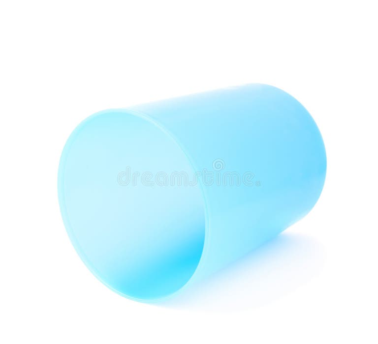 Blue Plastic Beaker Cup Isolated Stock Photo - Image of kitchenware ...