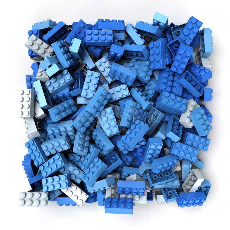Blue plastic blocks stock illustration. Illustration of background ...