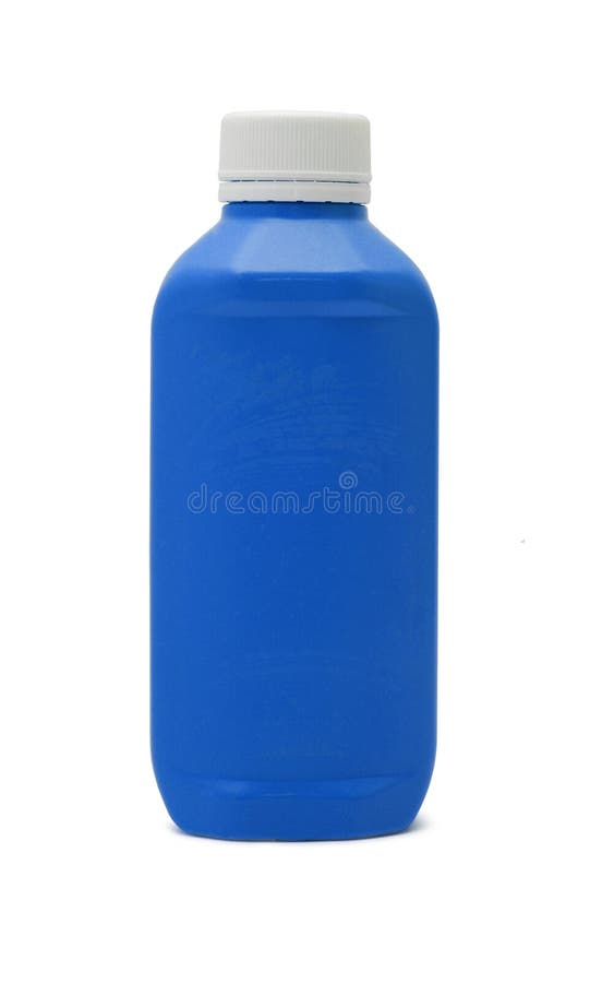 Blue plastic bottle stock photo. Image of isolated, white - 15482456