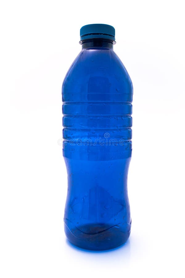 Blue plastic bottle stock image. Image of domestic, freshness - 24152111