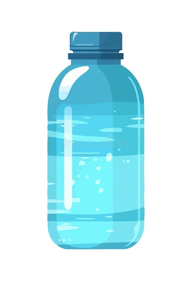 Blue Plastic Bottle Icon Symbolizes Purified Water Stock Vector ...