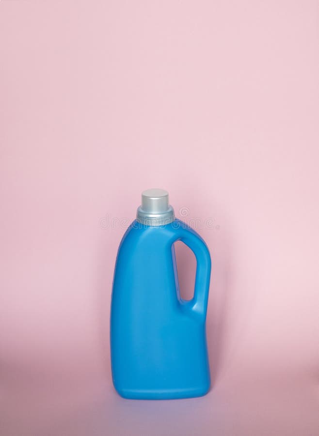 Blue Plastic Bottle for Liquid Laundry Detergent or Cleaning Agent or ...