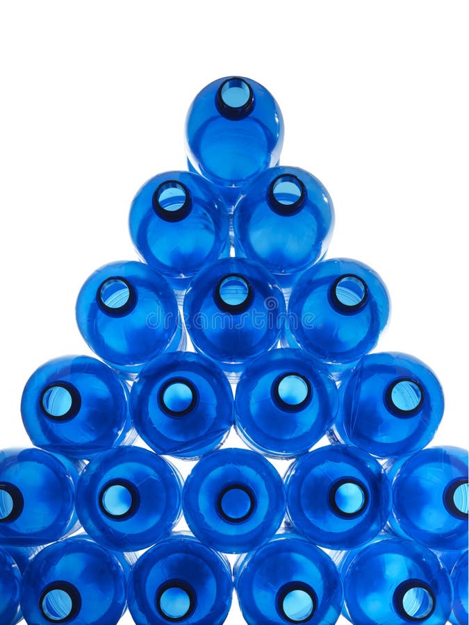Blue plastic bottles stock photo. Image of composition - 17981062
