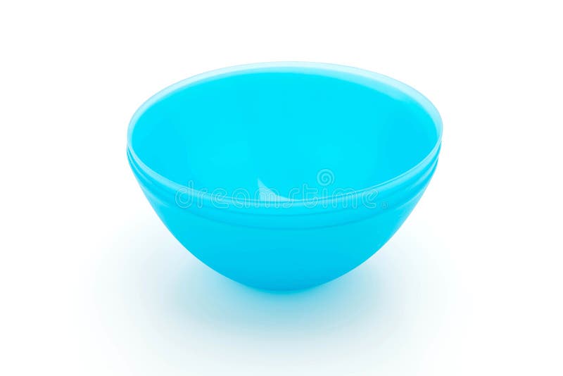Blue plastic bowl stock photo. Image of single, utensil - 96974540
