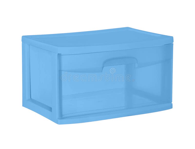 Blue plastic box stock photo. Image of storage, clear - 128916008