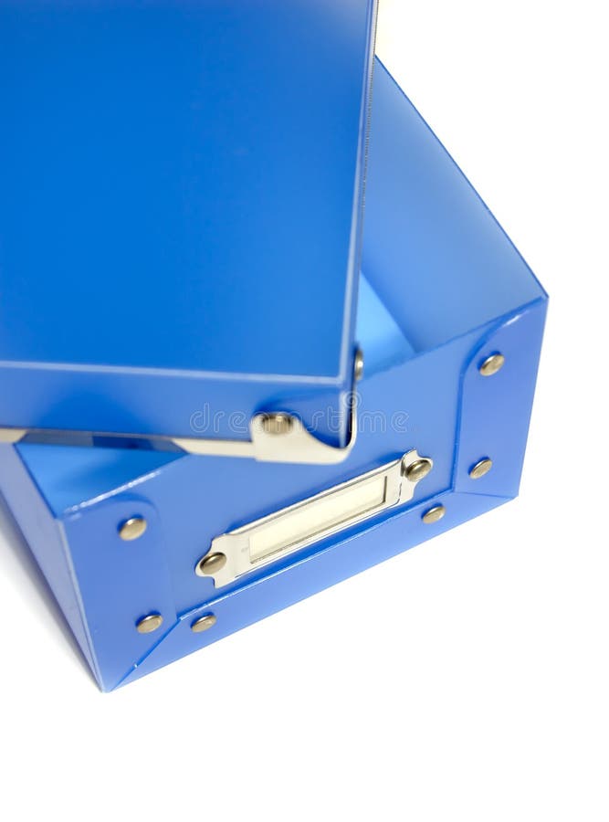 Blue Plastic Box stock photo. Image of metal, empty, aluminium - 607846