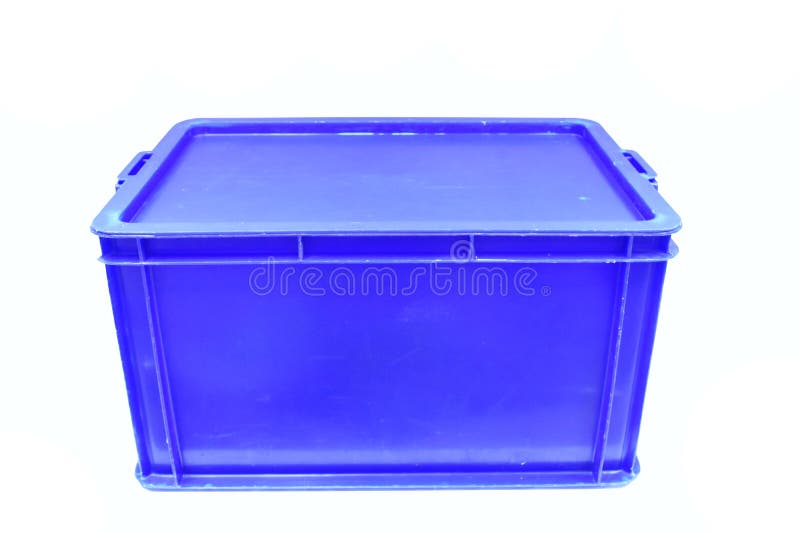 Blue Plastic Box Packaging of Finished Goods Product Stock Image ...