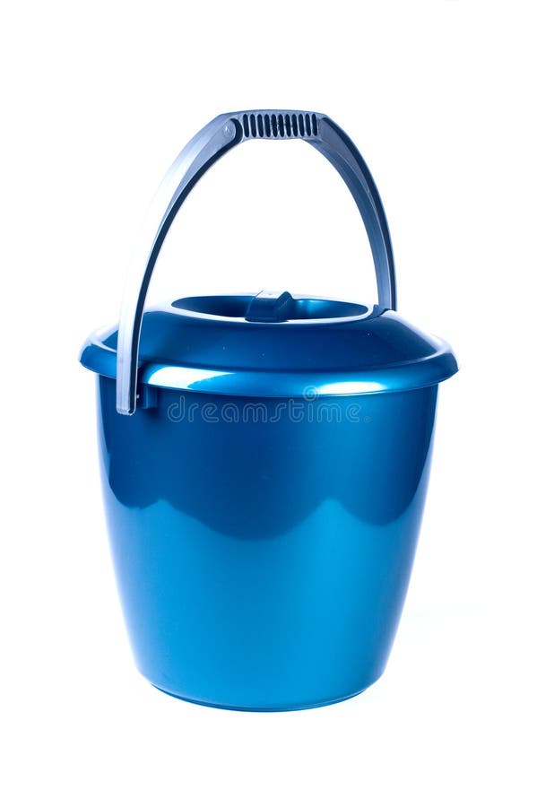 Blue plastic bucket stock photo. Image of bright, metal - 26267650