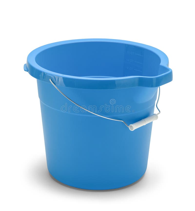 Blue Plastic Bucket stock image. Image of copy, carrying - 73343733