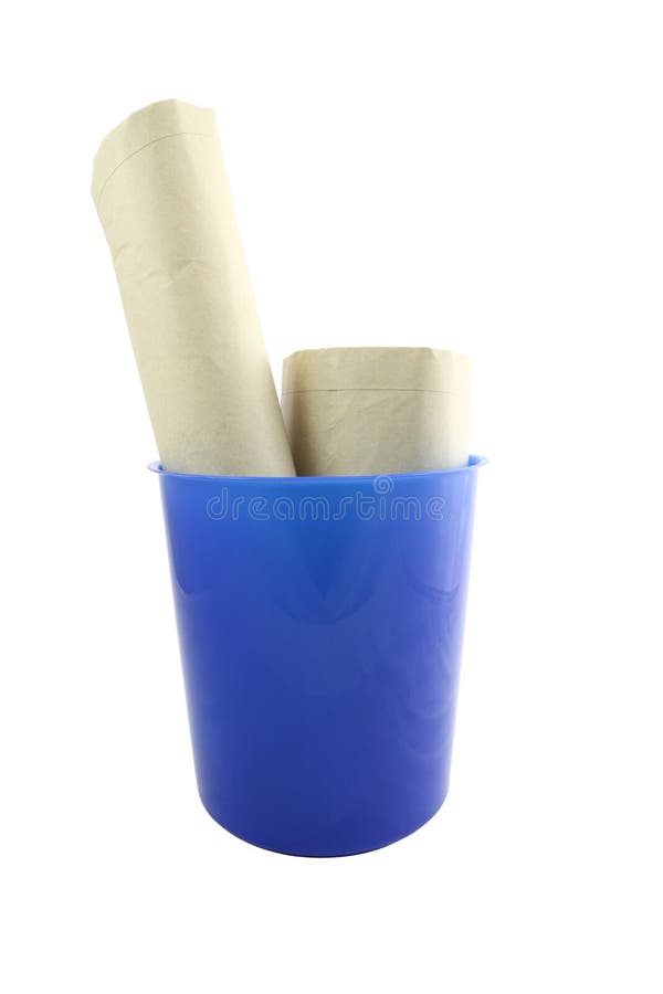Blue Plastic Bucket and Waste Stock Image - Image of plastic, barrel ...