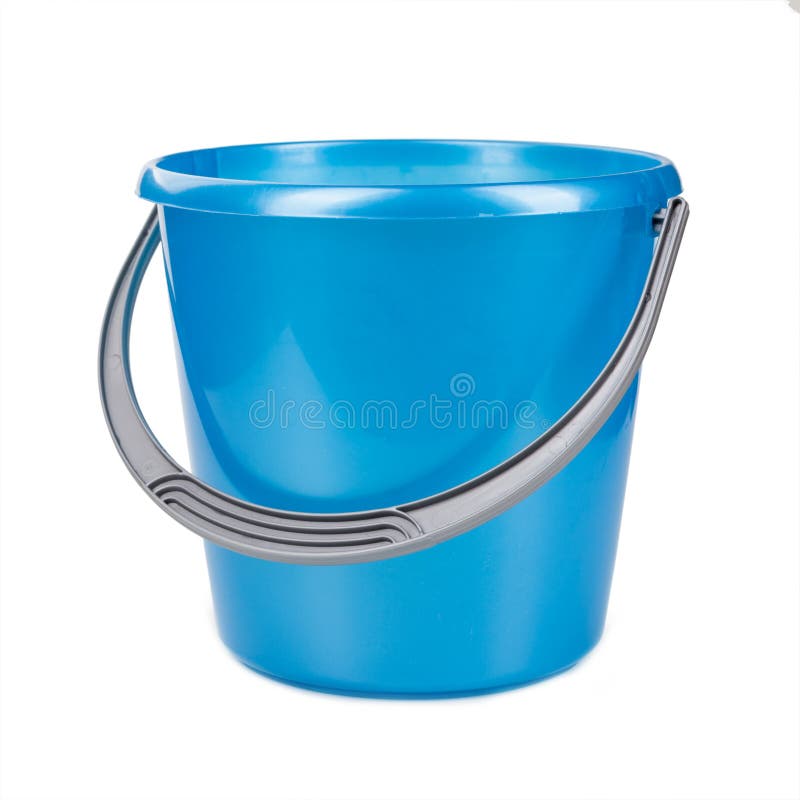 Plastic Bucket on a White Background Stock Photo - Image of neat ...