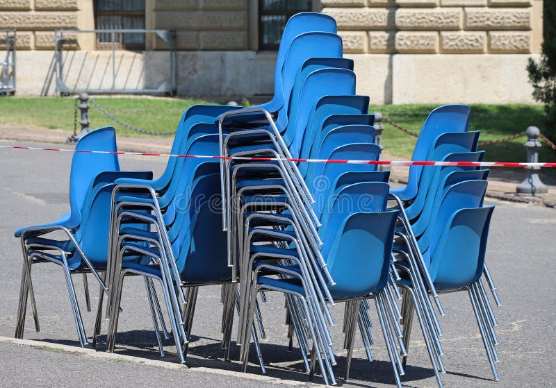 Blue Plastic Chairs Street Pile Stock Photos - Free & Royalty-Free ...