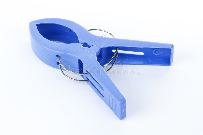 Blue Plastic clamp stock photo. Image of grip, black - 45543186