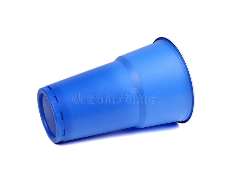 Blue Plastic Cup Isolated on White Background. Plastic Glass Stock ...