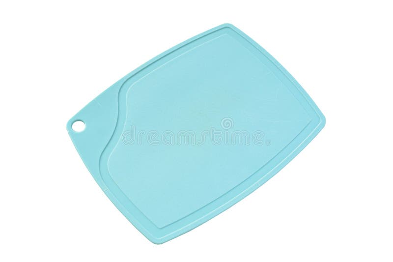 Blue Plastic Cutting Board on White Background, Equipment for Cooking ...