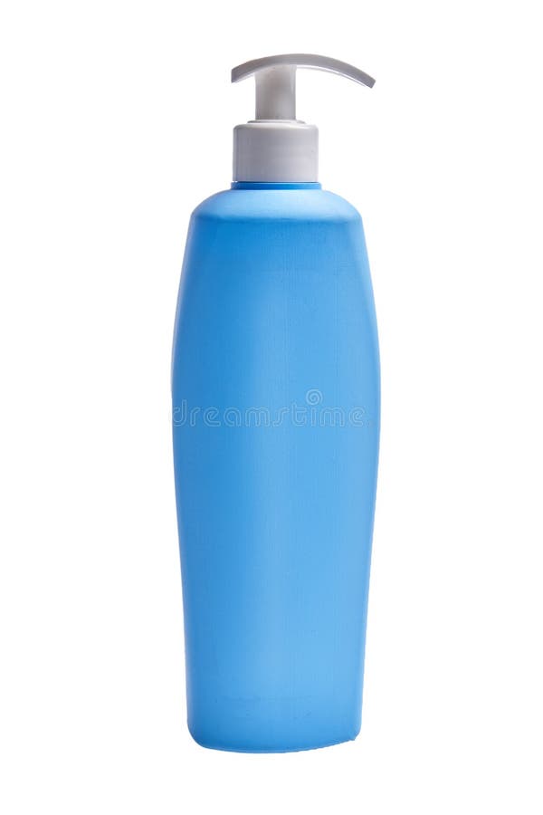 A Blue, Plastic, Dispenser Bottle Isolated on a White Background Stock ...