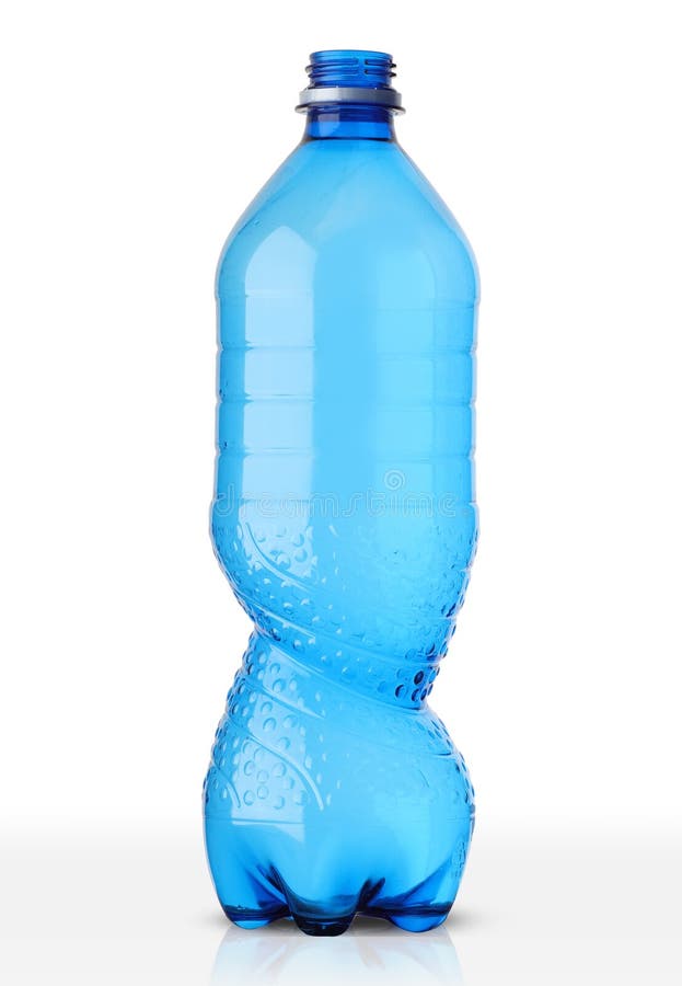 Blue plastic drink bottle stock photo. Image of recycling - 253662304