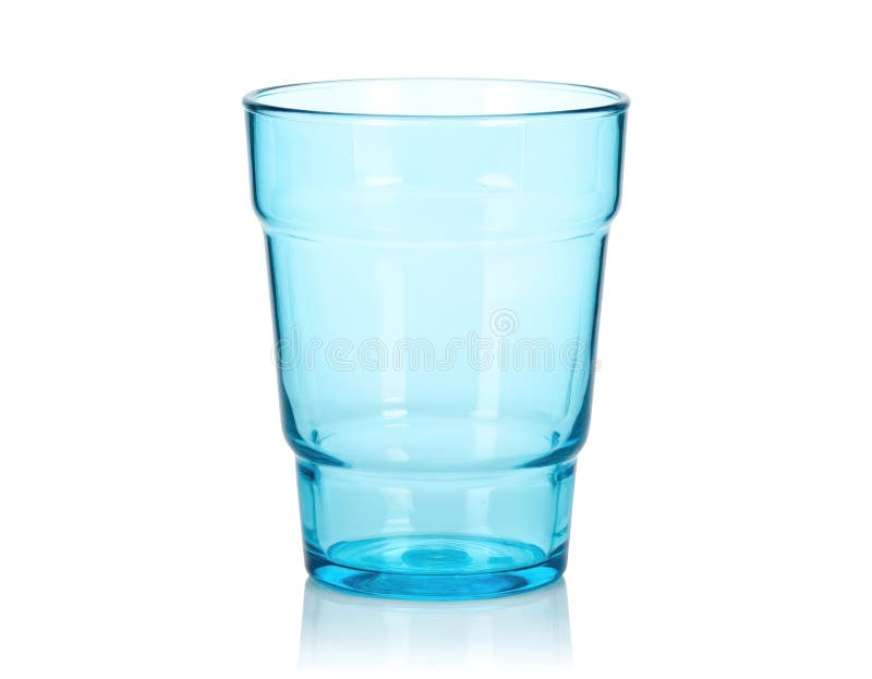 Blue Plastic Drinking Cup Isolated on White Background. Transparent ...