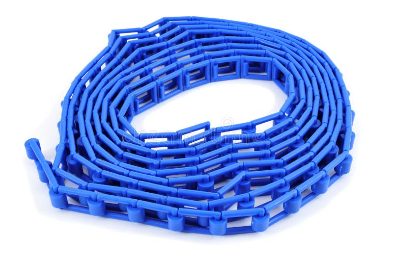Blue plastic flat chain stock photo. Image of studio - 51938894