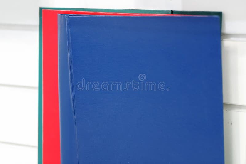 Blue Plastic Folder for Document Management. Free Copy Space for Your ...