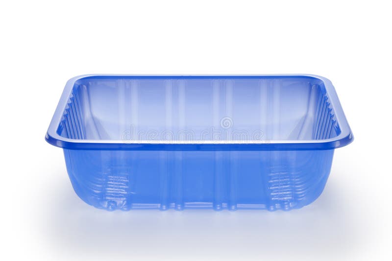 Blue Plastic Tool Box on a White Background. Stock Photo - Image of ...